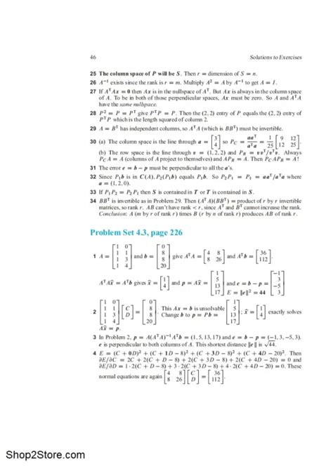 دانلود کتاب و حل المسائل مقدمه ای بر جبر خطی گیلبرت استرانگ ویرایش 3 4 5