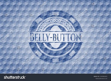Bellybutton Blue Polygonal Emblem Vector Illustration Stock Vector