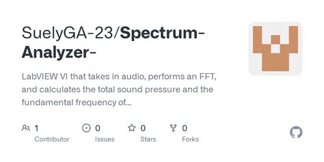 github suelyga 23 spectrum analyzer labview vi that takes in audio