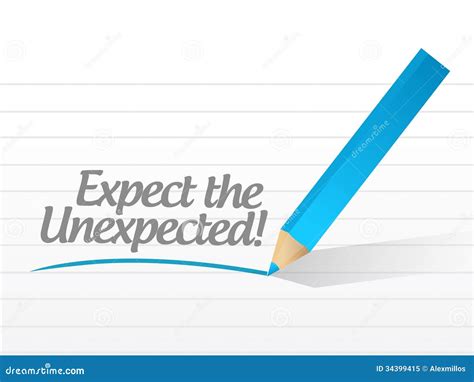 Expect The Unexpected Written Message Stock Illustration Illustration
