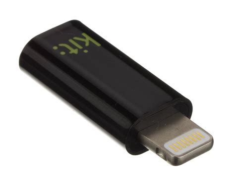 Переходник Kit Micro Usb To Lightning Adaptor Mfi Black купить в