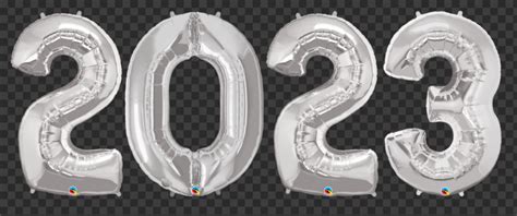 Hd Silver 2023 Balloon Png Pxpng