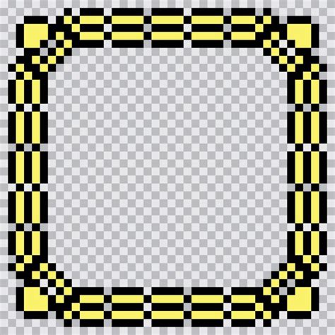 premium vector pixel art frame border template design