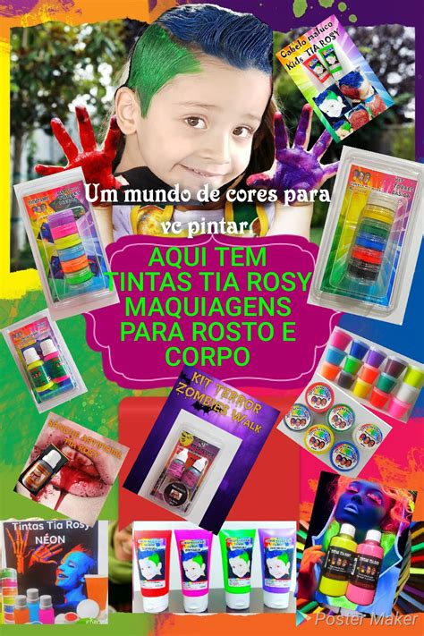 Tintas Tia Rosy Maquiagem Para Rosto E Corpo Colombo