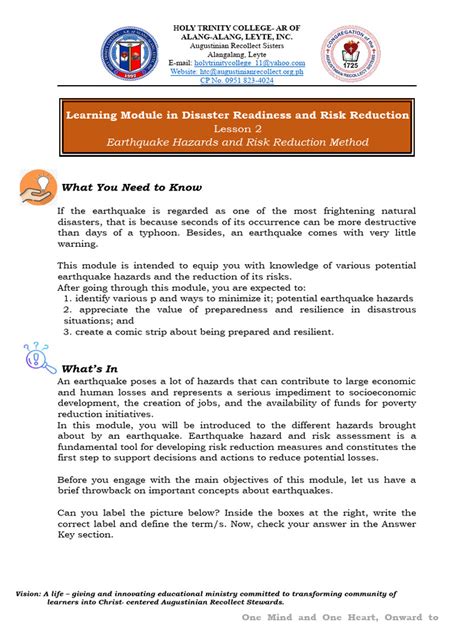 Drrr Module Pdf Earthquakes Tsunami