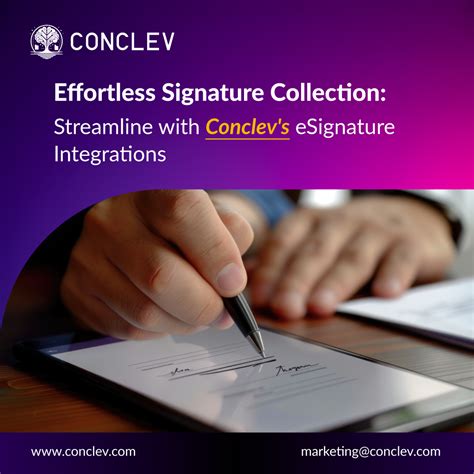 Effortless Signature Collection Streamline With Conclevs Esignature Integrations Conclev