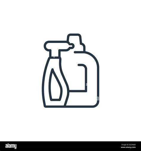 Cleaning Products Outline Vector Icon Thin Line Black Cleaning Products Icon Flat Vector