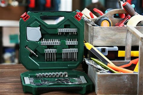 Premium Photo Set Of Tools In Workshop