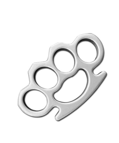 Silver Heavy Duty Metal Knuckles Paperweight Accessory 5g2 B