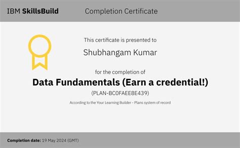 Shubhangam Kumar On Linkedin Ibm Datafundamentals Ibm