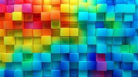 Premium Photo Abstract Background With Multicolored Cubes