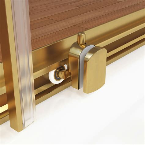 Lustre 760 X 760mm Brushed Brass Quadrant Shower Enclosure With Acrylic