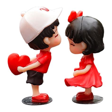 Nzruane Car Interior Dashboard Accessories Cute Cartoon Couples Orname