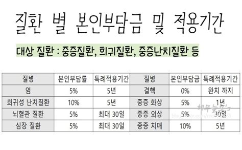 산정특례 제도 총정리 지원 혜택 대상질병 코드 신청방법 네이버 블로그