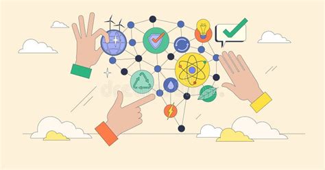 Systems Thinking As Cognitive Logic Strategies Tiny Neubrutalism Concept Stock Vector