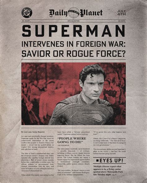 Superman Daily Planet Newspaper Superman Superman Poster