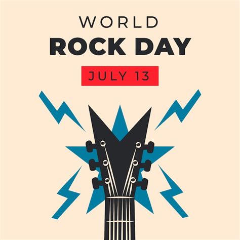Ilustração Do Dia Mundial Do Rock Desenhada à Mão Vetor Grátis