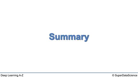 deep learning a z™ convolutional neural networks cnn summary pptx