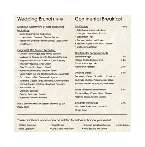 FREE Sample Event Menu Templates In PDF MS Word