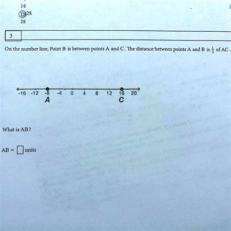 SOLVED On The Number Line Point B Is Between Points A And C The