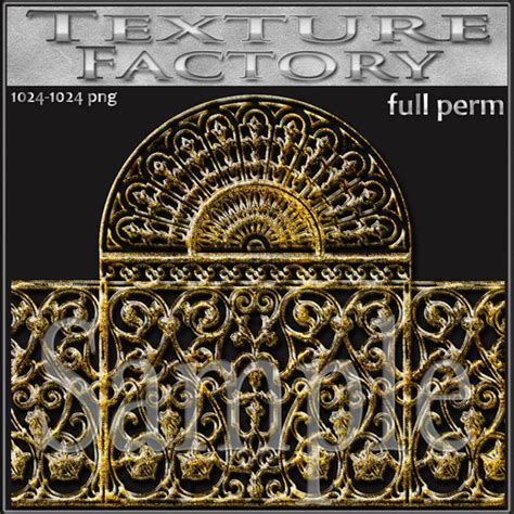 Second Life Marketplace Texture Factory Fence Gold