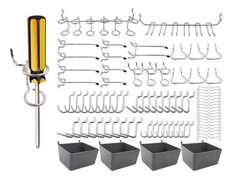 Kit Organizador De Accesorios Para Tablero Perforado Ganchos Envío Gratis