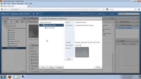 Virtual Machine Snapshots For Vmware Vsphere Vsom Youtube