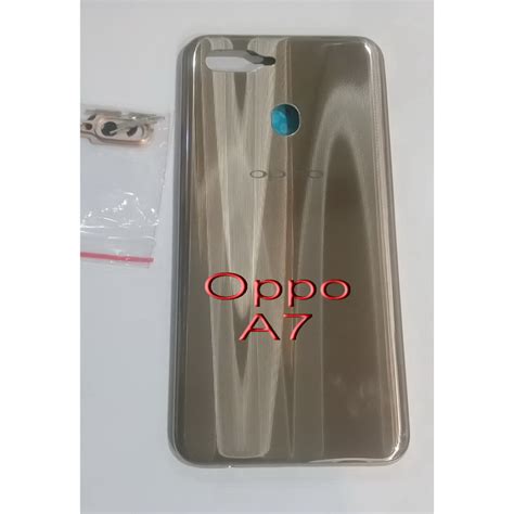 ฝาหลัง Oppo A7 เลนส์กล้อง สีทอง Shopee Thailand