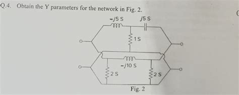 Solved Q Obtain The Y Parameters For The Network In Fig Chegg