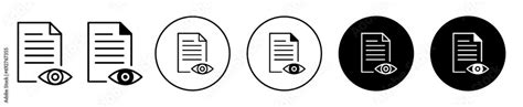 Eye Test Document Icon Eye Lens Check Or Inspection For Better Health