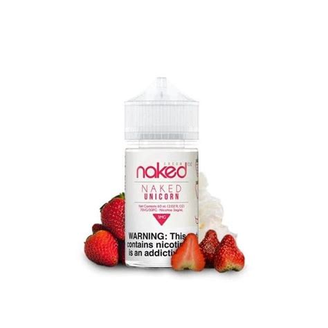 Juice Naked 100 Unicorn Strawberry Free Base Clube Do Vapor