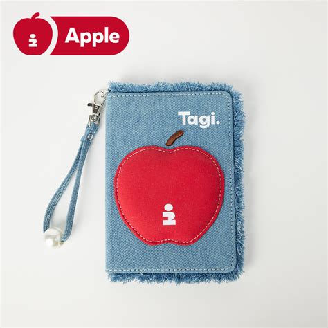 Tagi Ping Ping An An Pounding Pearl Denim Tassel Passport Holder