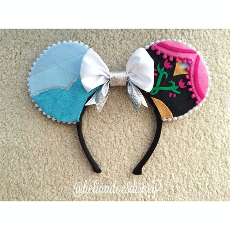 Elsa And Anna Frozen Minnie Mouse Ears Diy Mickey Ears Disney