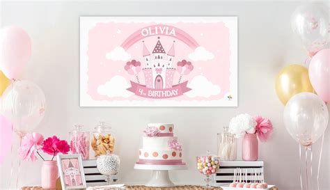 Princess Castle Backdrop Princess Birthday Backdrop Princess Etsy