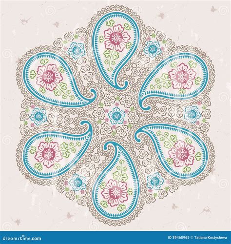 Paisley Fabric Seamless Vector Pattern 38827502