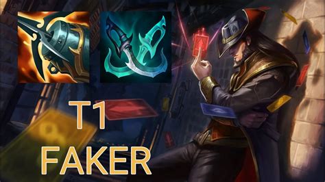 T1 Faker Twisted Fate Mid Vs Zac Kr Master Patch 142 Youtube