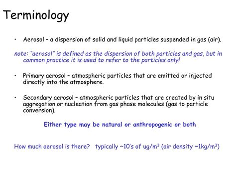 Ppt Viii Aerosols Size Distribution Formation And Processing