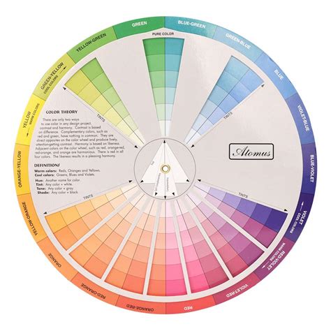 Buy Color Wheel Practical Color Chart Selector Paper For Tattoo Nail