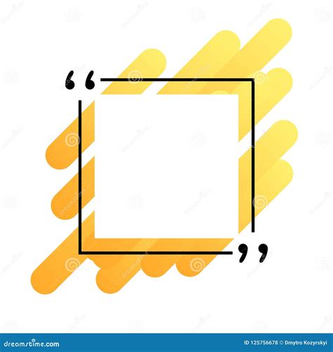Quotation Template Empty Dialog Box For Text Citation Cartoon Vector