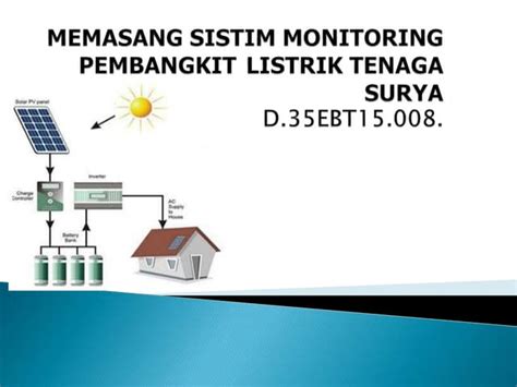 Memasang Sistim Monitoring Pembangkit Listrik Tenaga Surya Pptx