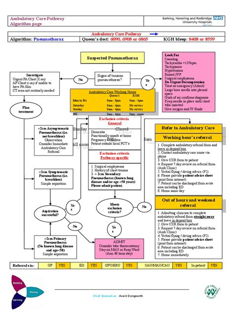 Pneumothorax Algorithm Queens Dect Kgh Bleep Pdf Chronic Obstructive Pulmonary Disease