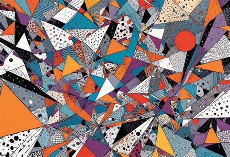 Layers Of Shapes A Kaleidoscope Of Abstraction Premium Ai Generated Image