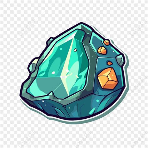 보석 컬렉션 스티커 일러스트 벡터 강청색 미술 보석류 Png 일러스트 무료 다운로드 Lovepik