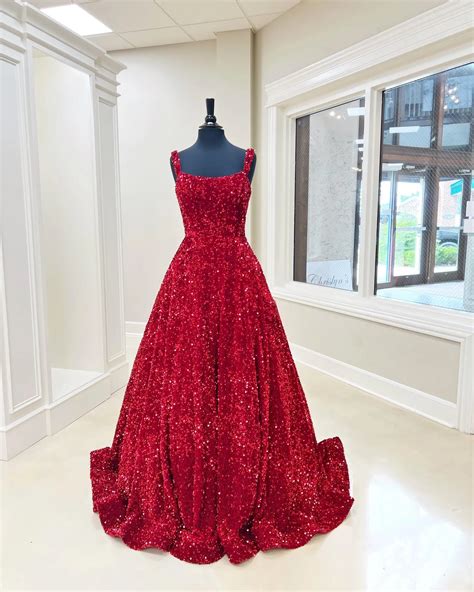 Purple Sequin A Line Red Glitter Prom Dress With Open Back And Sweep