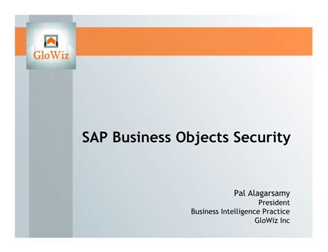 Pdf Sap Business Objects Security Bi Dw Insiderbi