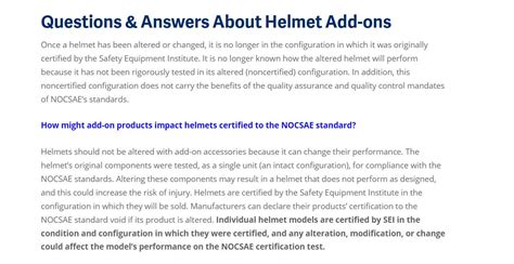 Questions And Answers About Helmet Add Ons Nocsae Nocsae