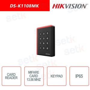 DS K1108MK Hikvision Lecteur De Carte Mifare Avec Clavier Setik Biz