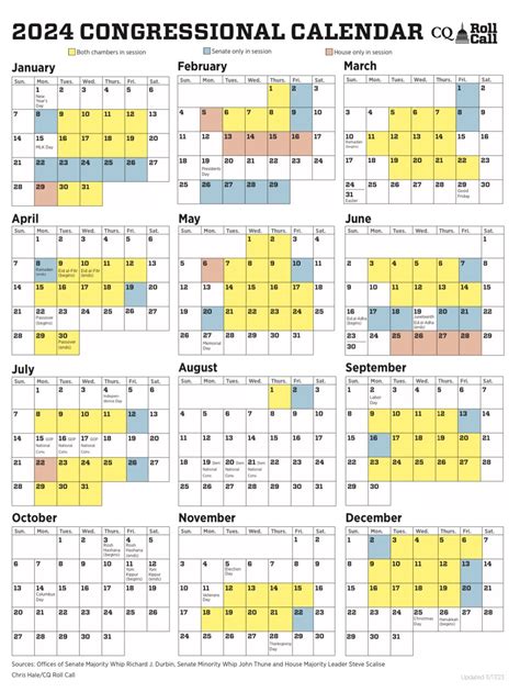 Roll Call Congressional Calendar Binnie Idaline