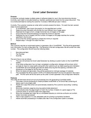 Fillable Online Corel Label Generator Fax Email Print PdfFiller