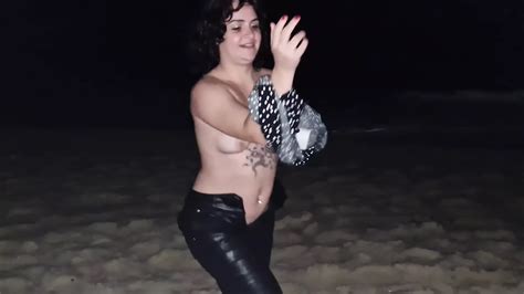 Naughty Teen Got Naked In The Sea At Night While Her Boyfriend Filmed Xhamster